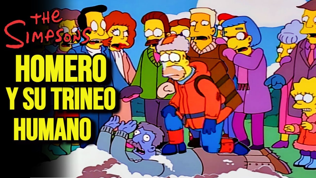 Homero hace un Trineo con un Muẹrtọ | Los Simpson - YouTube