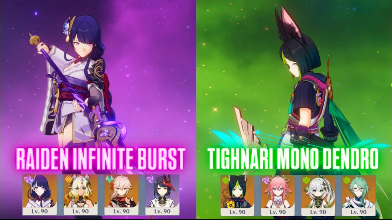 C1 Raiden Infinite Burst & C1 Tighnari Mono Dendro | Spiral Abyss 5.2 ...