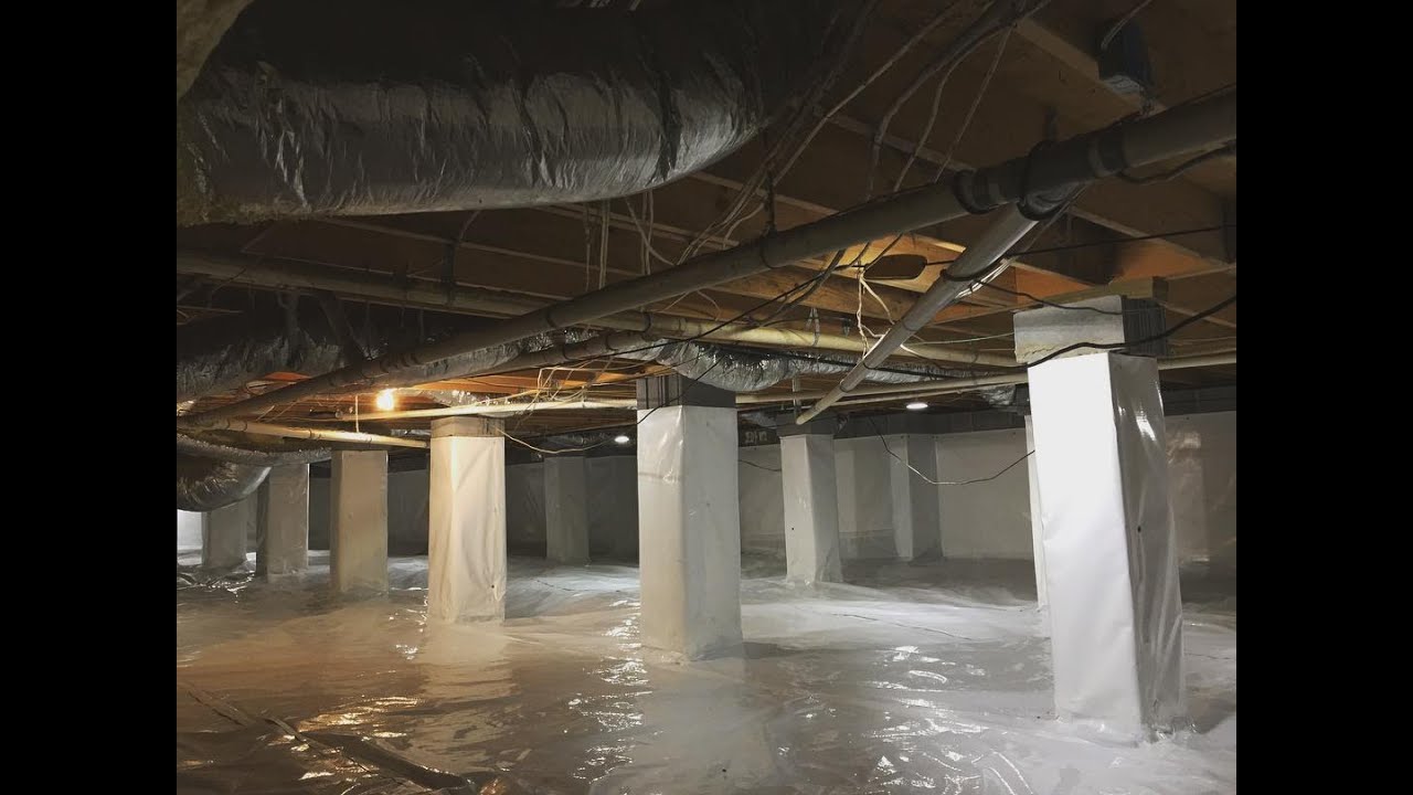 Radon system (6 mil) replaced with 20 encapsulation SD 480p - YouTube