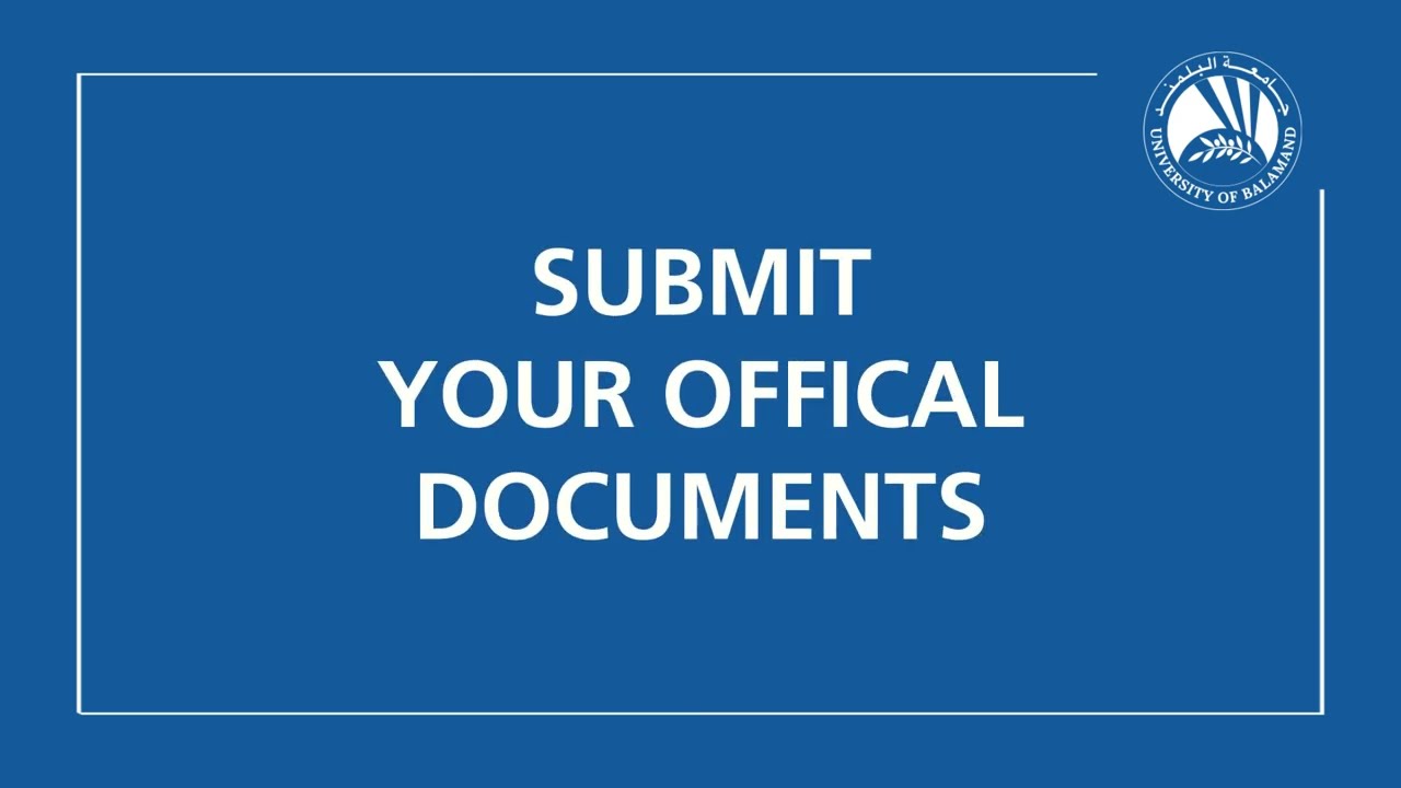 University of Balamand - Admission Process Step 1 - YouTube