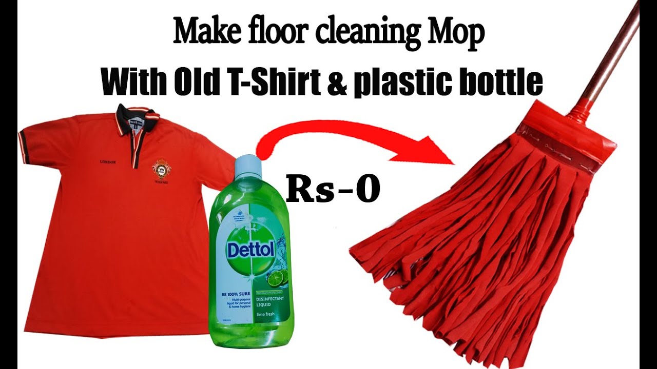 No cost diy, How To Make Floor Cleaning Mop With Plastic Bottle And Old ...