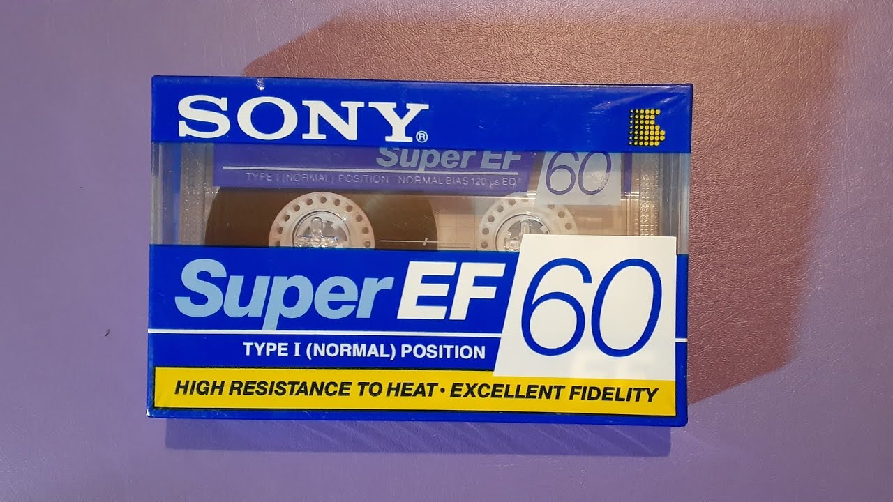 SONY Super EF cassette from 1992 UNWRAPPING - YouTube