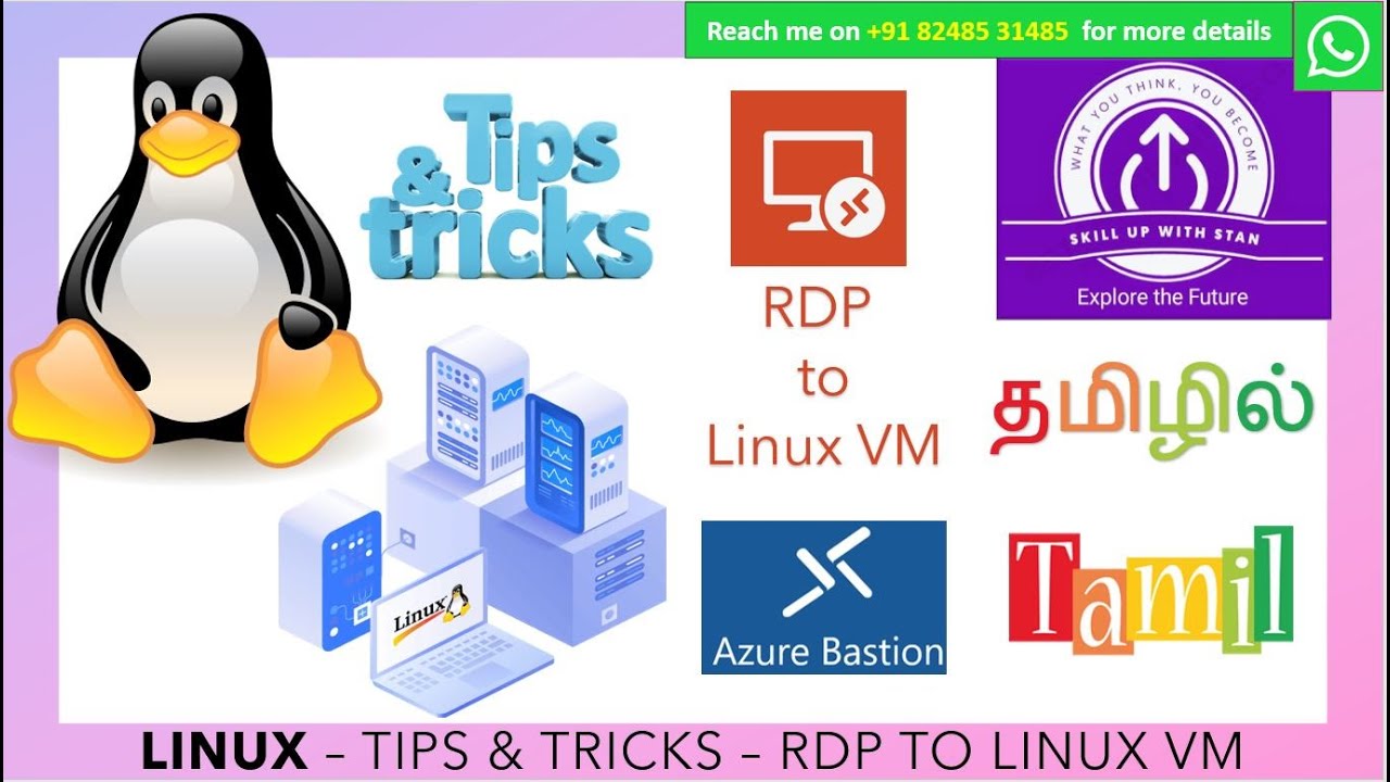 Remote Desktop to Linux using RDP and Azure Bastion - In Tamil - YouTube