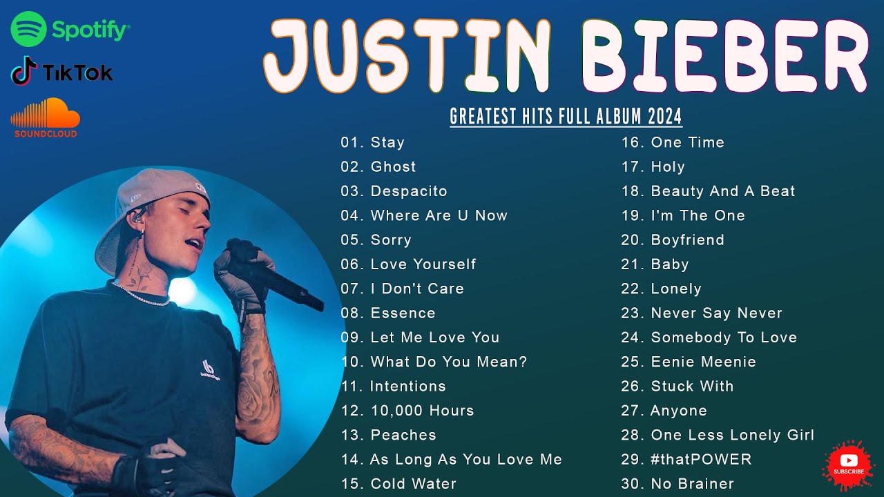 Justin Bieber | Greatest Hits Full Album |Best Songs Collection 2024 ...