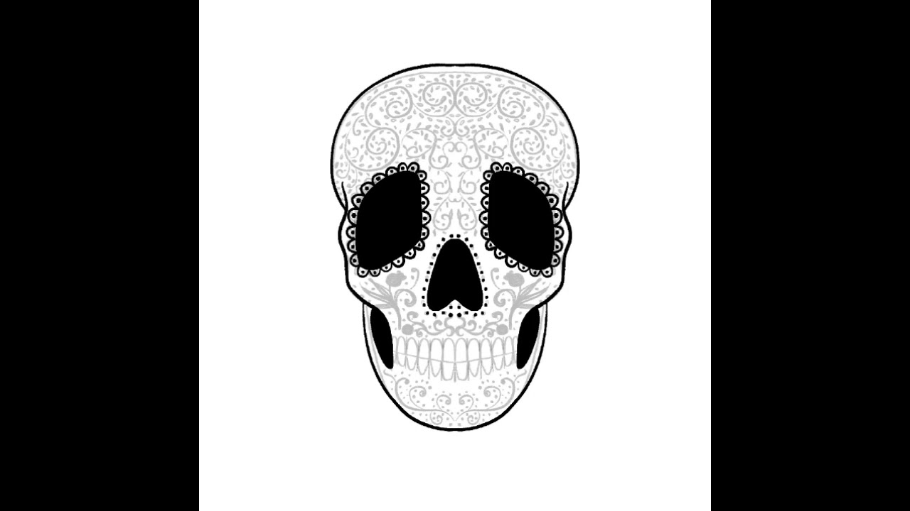 How to draw decorated skulls. Procreate time lapse. - YouTube