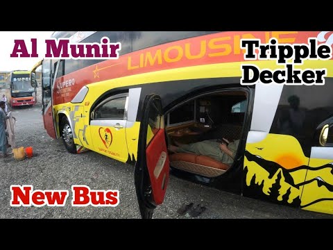 Al Munir’s Newest Triple Decker Limousine Bus Karachi To Quetta Service ...