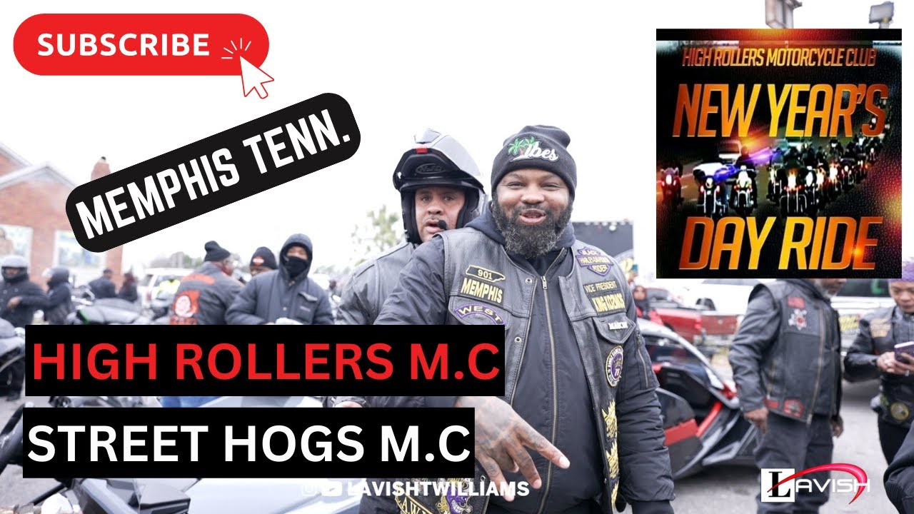 HIGH ROLLERS M.C. & STREET HOGS MEMPHIS TENN. 2024 NEW YEAR DAY RIDE ...
