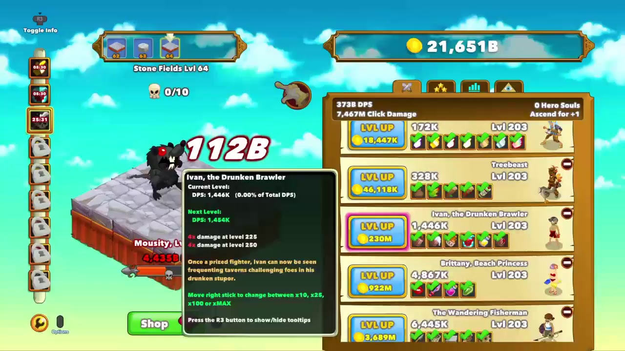 Hero clicker livestream - YouTube