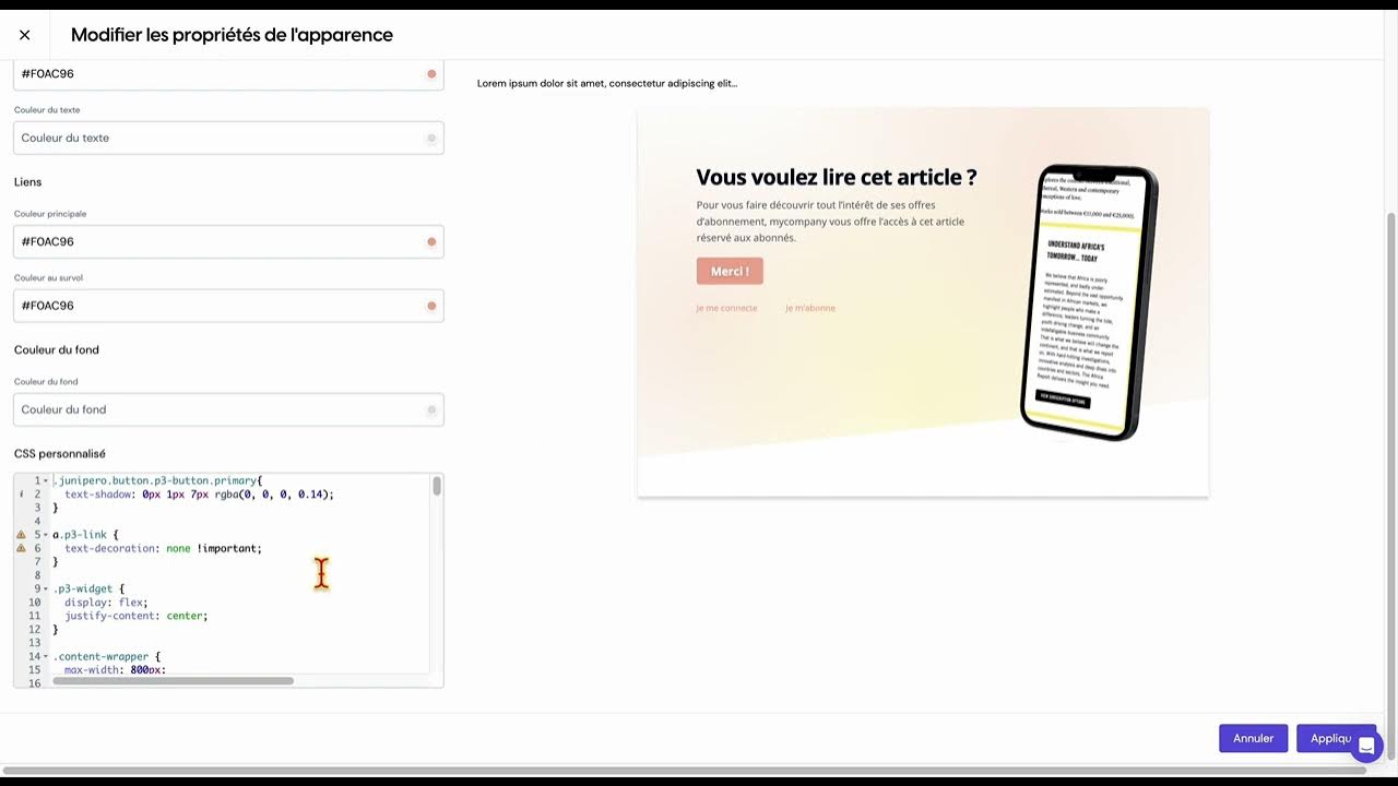 Poool Access - Apparences avancées - Ajouter du CSS personnalisé - YouTube