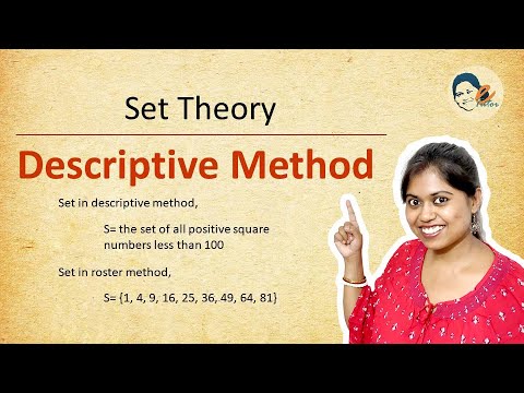 4. Descriptive Method | Statement Method | Representation of Set - YouTube