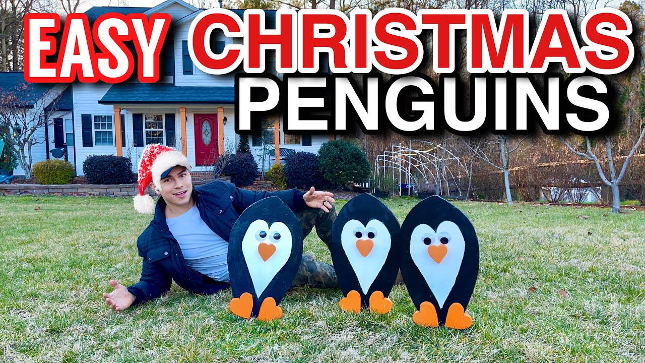 EASY CHRISTMAS PENGUIN FAMILY DIY! - TUTORIAL - YouTube