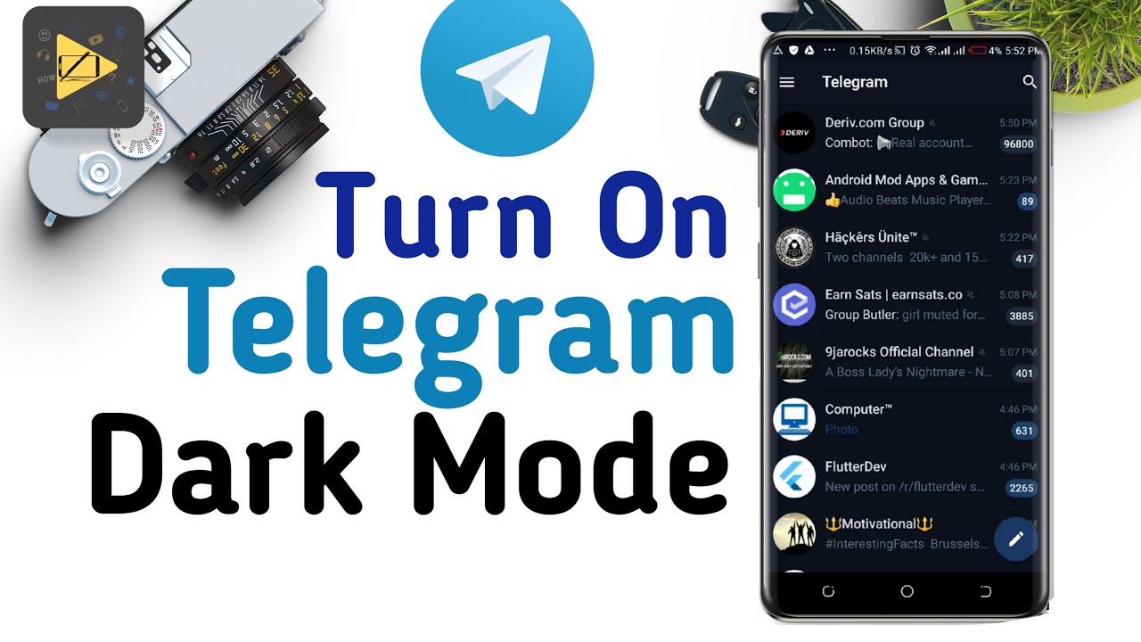 How To Turn On/Enable Dark Mode In Telegram 2020/ Black theme - YouTube