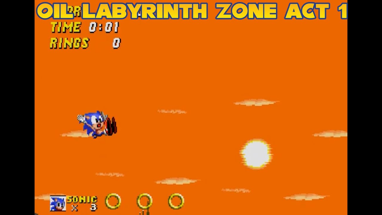 Sonic’s Side Quest For The Chaos Emeralds: Oil Labyrinth Zone Act 1 - YouTube