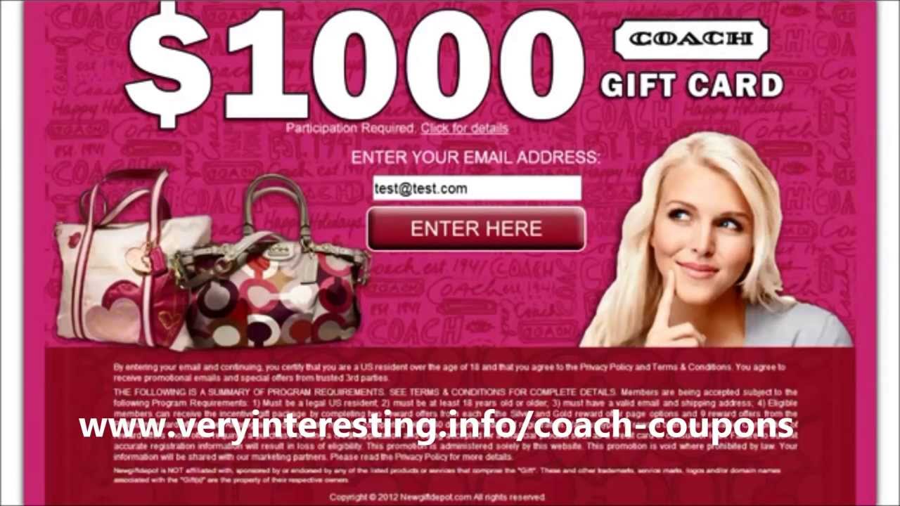 Get Coach Coupons Worth $1000 Here Get Coach Bags For FREE With Coach ...