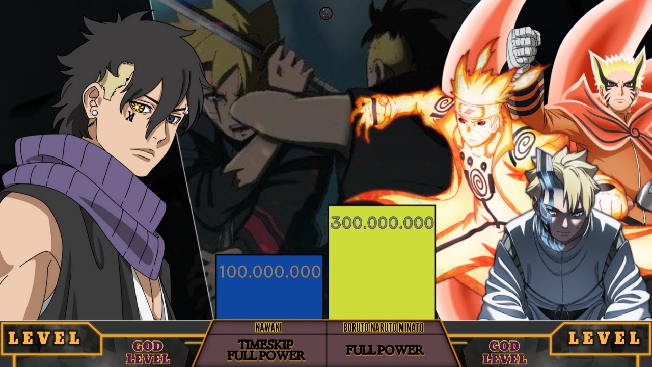 Kawaki vs Boruto Naruto Minato Power Level 2025 - YouTube