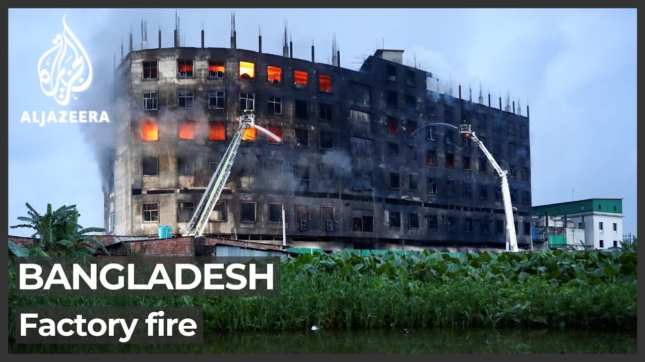 Deadly fire at Bangladesh food processing factory - YouTube