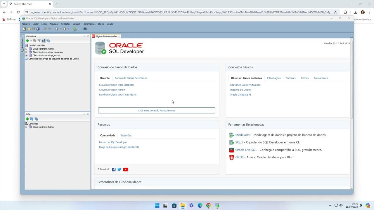 Baixar e conectar o SQL Developer ao banco da oracle cloud - YouTube