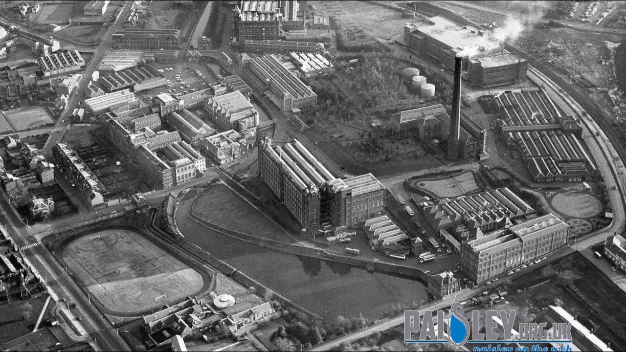 Ferguslie Mills Site Now & Then by drone - YouTube