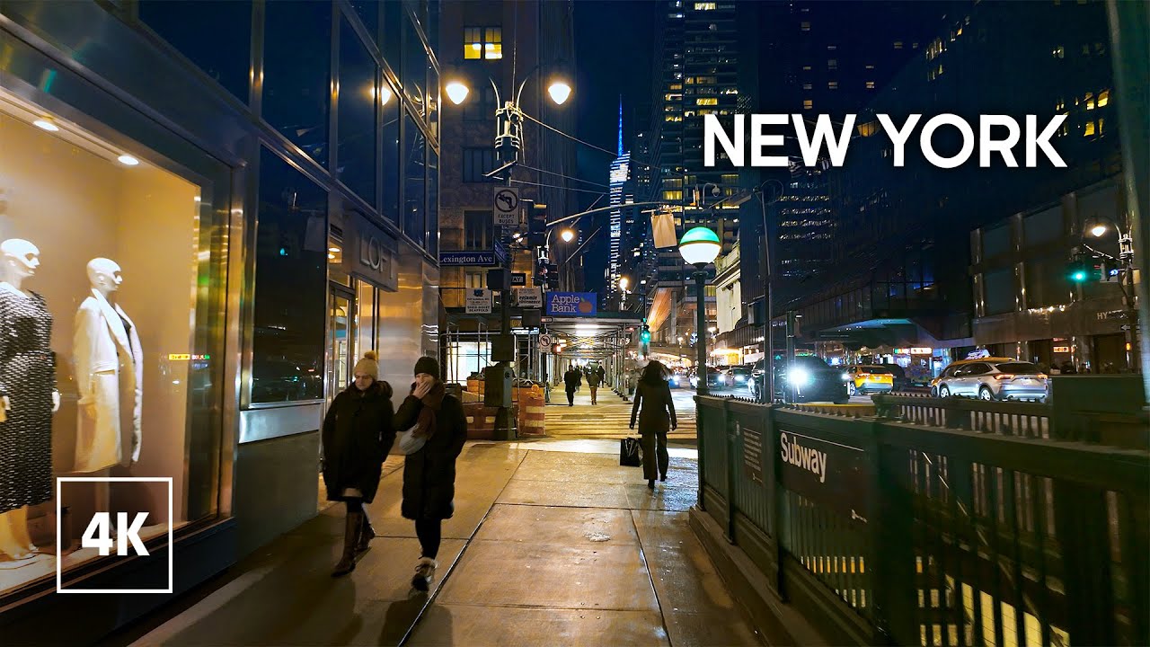 NEW YORK Night Walk - Walking Tour in Manhattan, NYC - YouTube