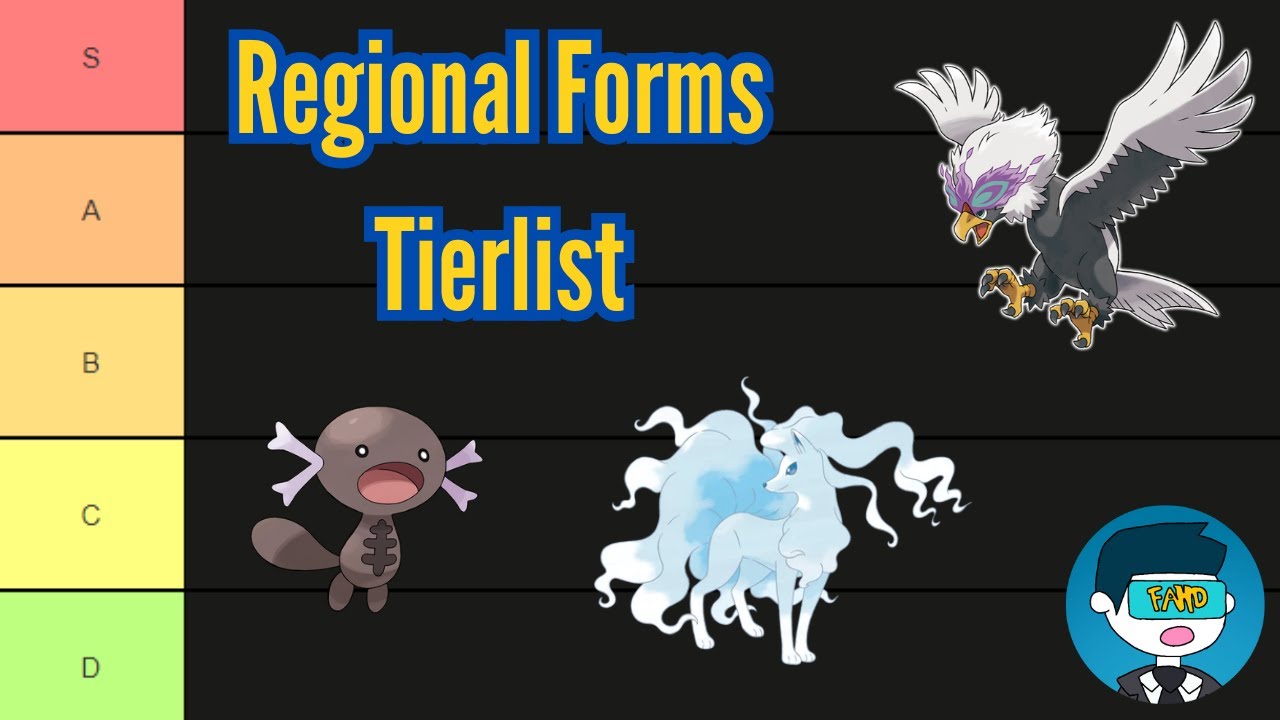 PkmnFahdVersion Ranks Regional Forms - YouTube