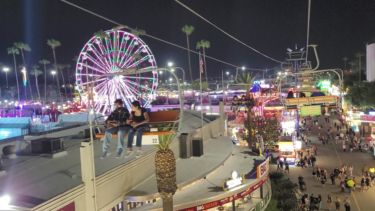 Chairlift ride at the Los Angeles County Fair - YouTube