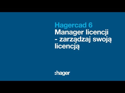 Hagercad 6 - manager licencji - zarządzaj swoją licencją - YouTube
