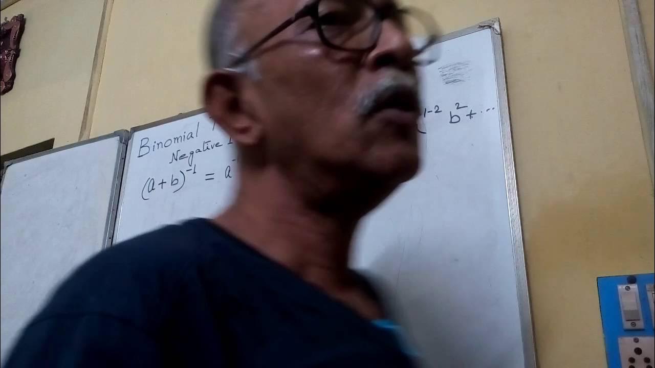Binomial Theorem for Negative Integral Index - YouTube