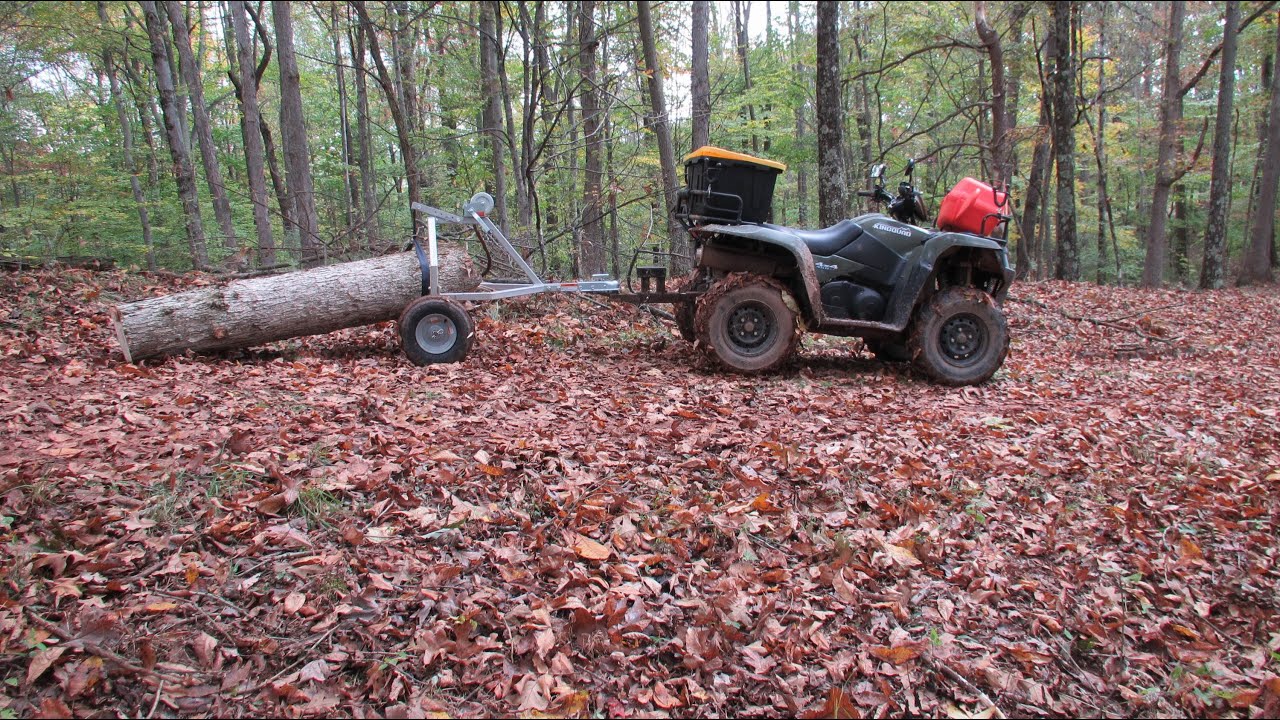 Strongway ATV Log Skidding Arch from Northern Tool in use - YouTube
