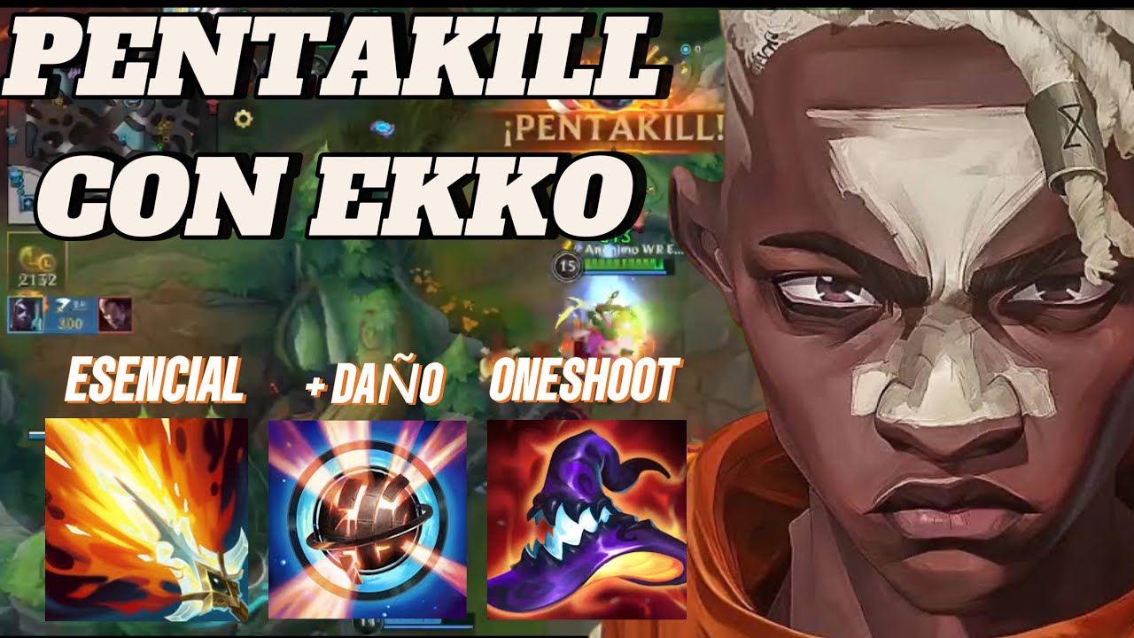 ¡MODO DIOS CON EKKO + PENTAKILL ⏳| Wild Rift Ekko Gameplay Build ...