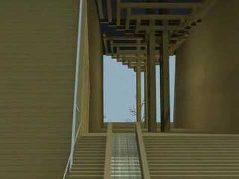 Japanese pavillion Expo 92 - Tadao Ando  Animation