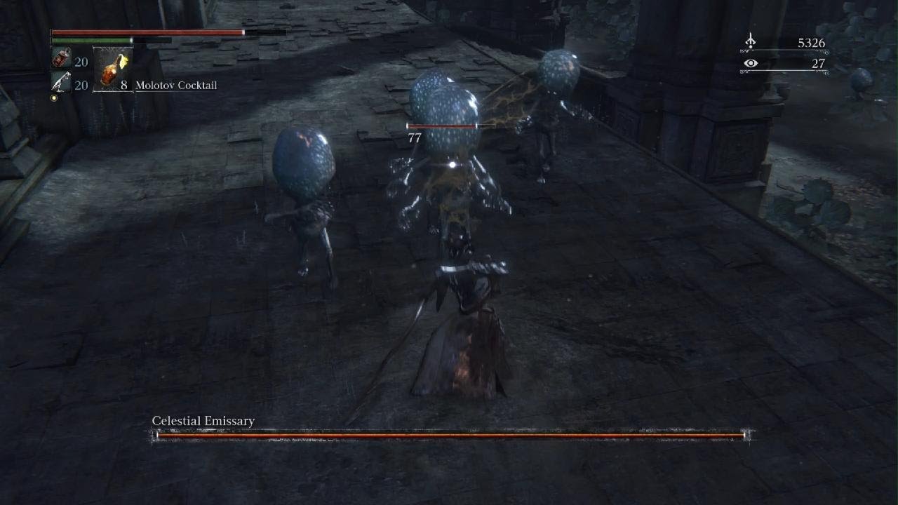 Bloodborne Celestial Emissary Boss Fight - YouTube