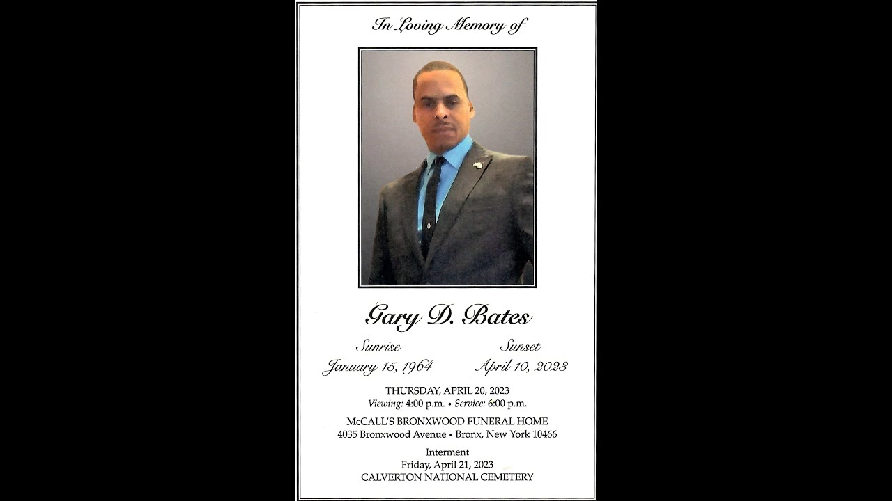 Celebrating the Life of Mr. Gary D. Bates - YouTube