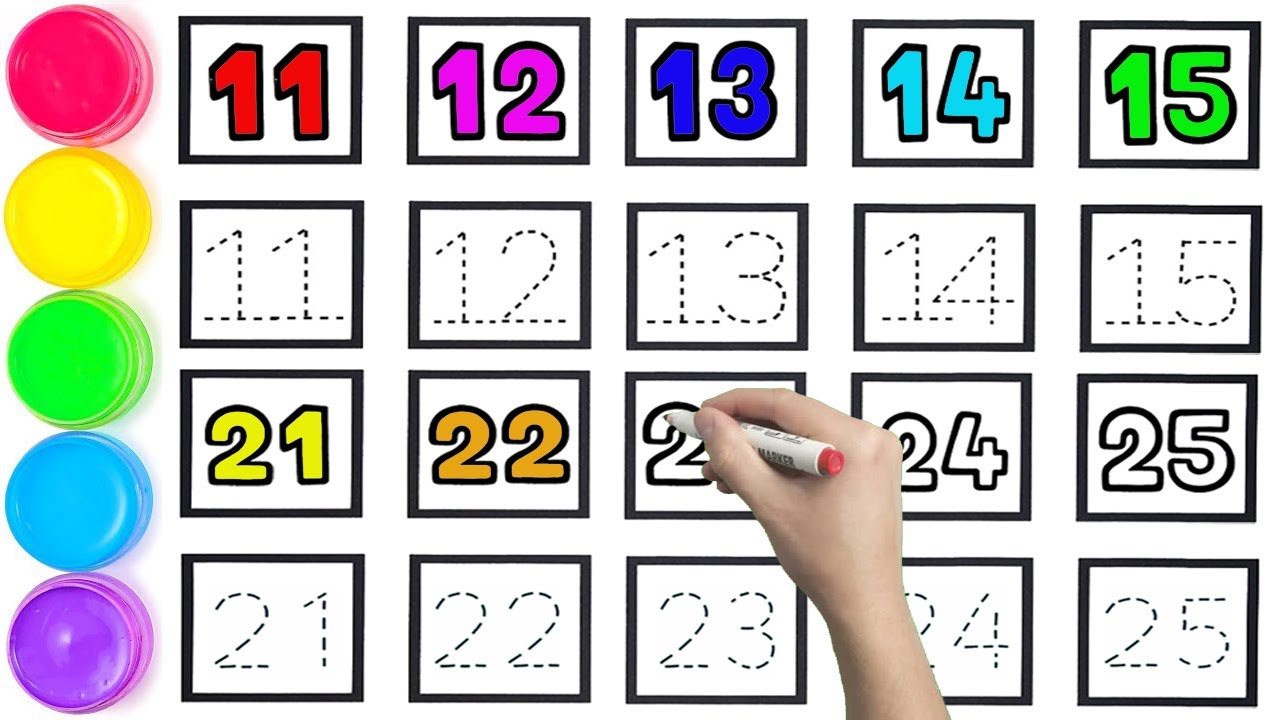 Dotted Numbers 123 for Kids | Learn How to Read Numbers for Children ...