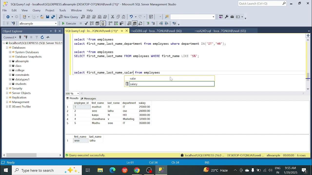 #SQL Querying #DELETE #JOIN #AGGREGATE #GROUP BY #HAVING #ORDER BY # ...