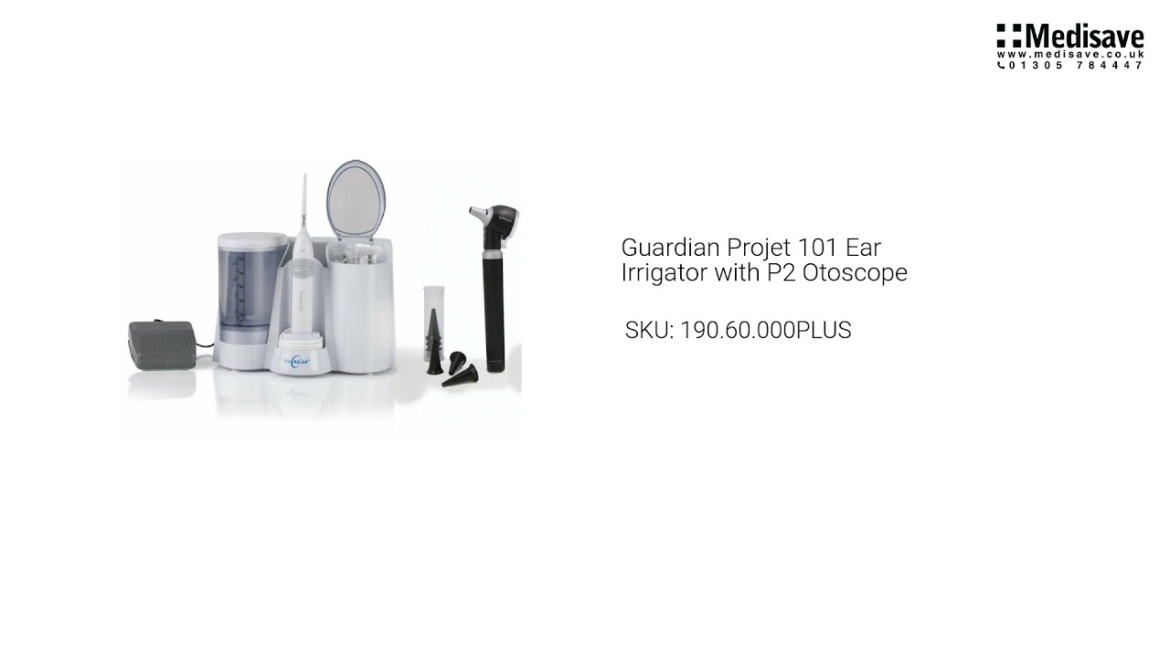 Guardian Projet 101 Ear Irrigator with P2 Otoscope 190 60 000PLUS - YouTube