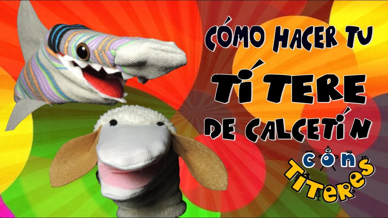 Cómo hacer tu títere de calcetín: Oveja o Tiburón. - YouTube
