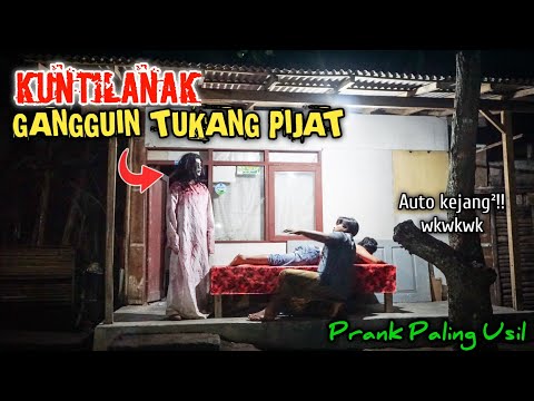 KUNTILANAK GANGGUIN TUKANG PIJIT.Prank paling usil