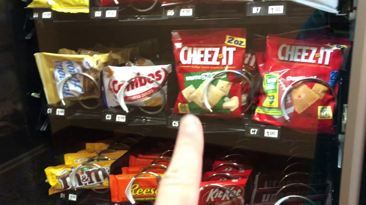 2 oz. Cheeze-it's bag out of a vending machine - YouTube