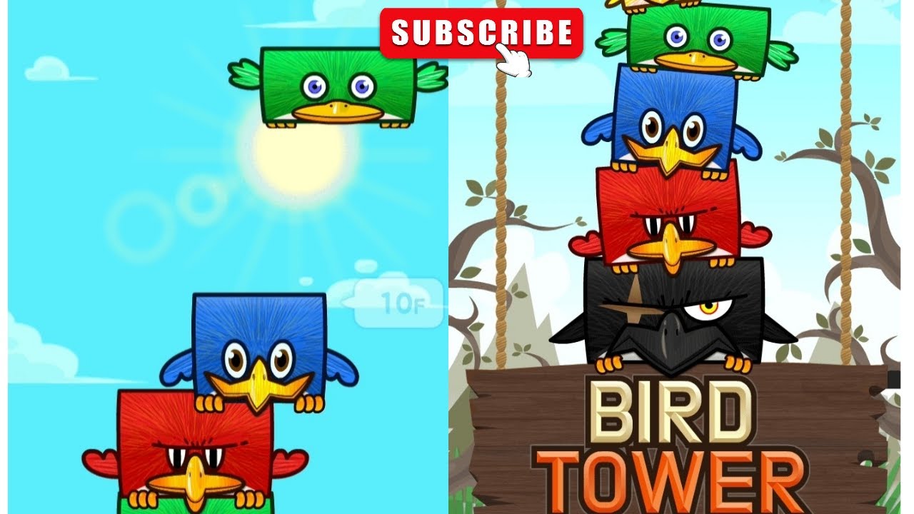 Bird Tower 🐦 🦜-All Levels Gameplay Android,ios (Part-1) - YouTube