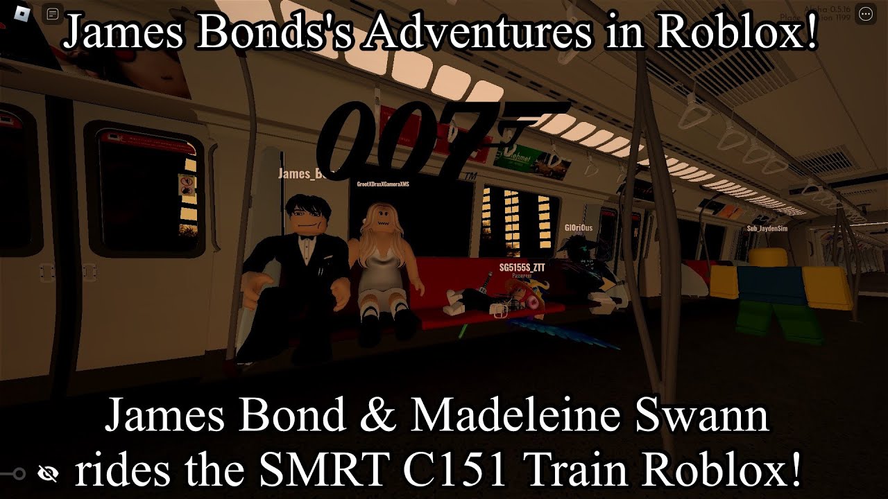 James Bond & Madeleine Swann rides the SMRT C151 Train Roblox! - YouTube
