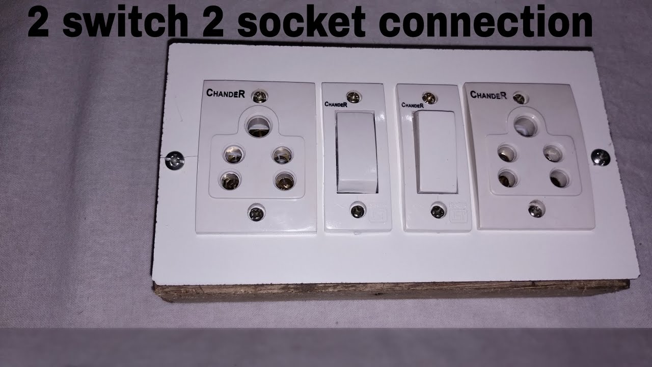 Electric Board Wiring Connection 2 Socket 2 Switch board 2024 - YouTube