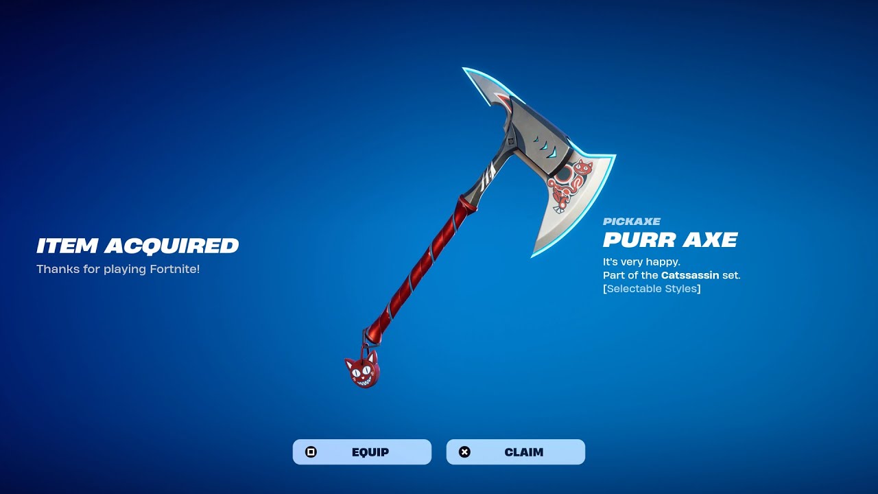 How To Get Purr Axe Pickaxe NOW FREE In Fortnite! (FREE Purr Axe ...