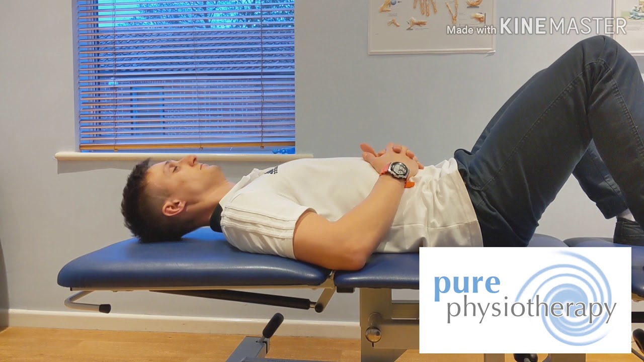 Neck Exercises - Supine Neck Flexion - YouTube