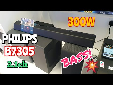 Philips B7305 2.1ch 300W Dolby Audio Soundbar | Bass Test!😱😱🔥 - YouTube