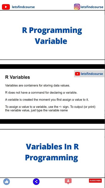 Variable In R Programming Language Rprogramming Youtube