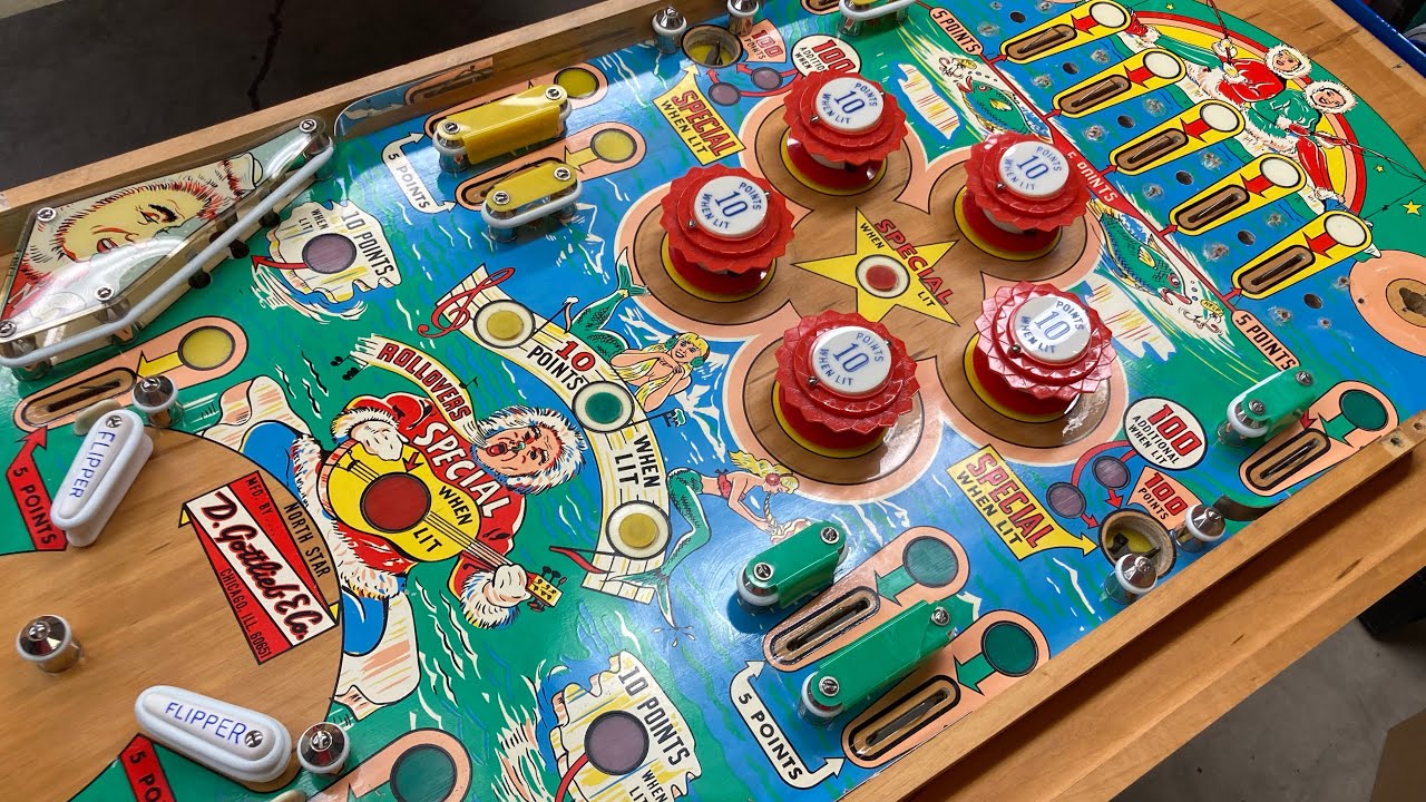 North Star pinball restoration part 3: playfield teardown, polish, wax ...
