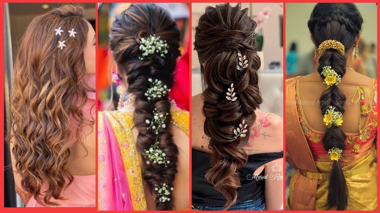 100+ Beautiful New Stylish Traditional Wedding Haldi Hairstyles Design ...