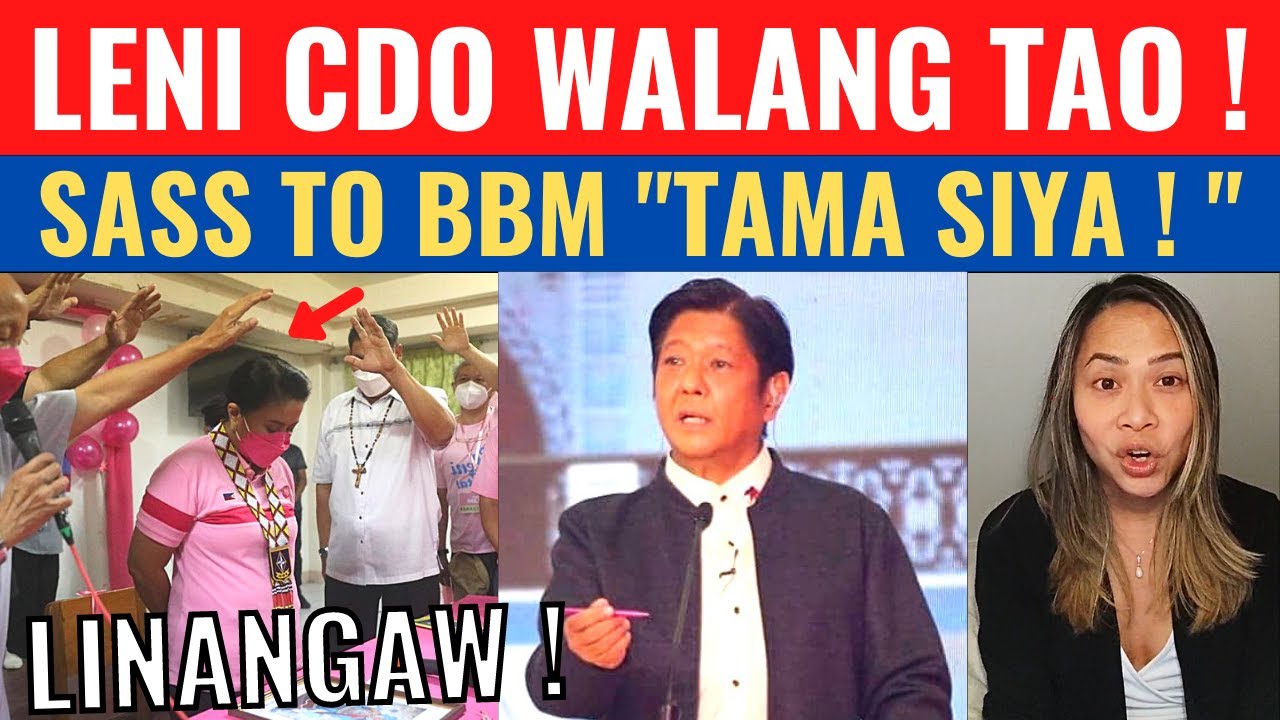 Leni Robredo caravan sa CDO walang tao,Sass Rogando to BBM sa SMNI ...
