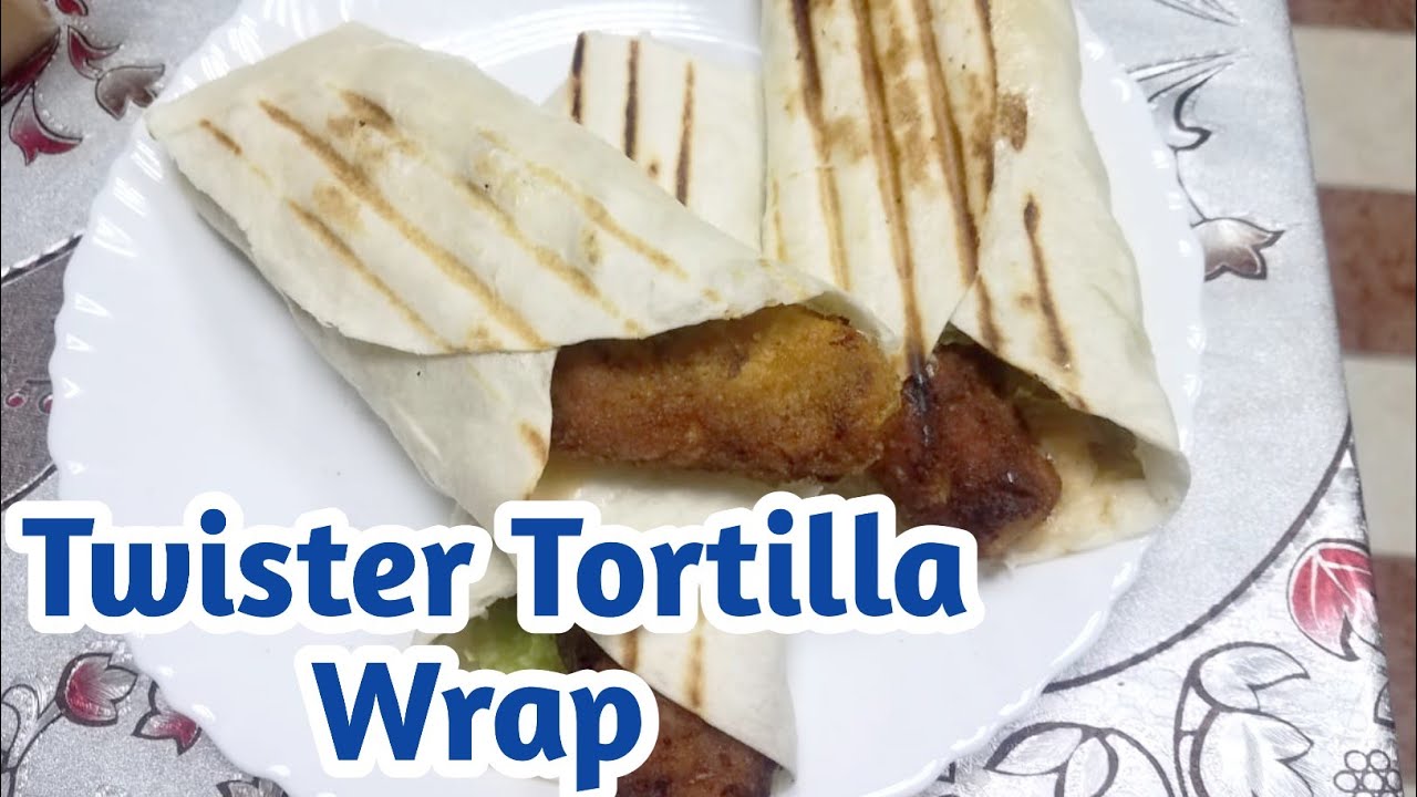 Twister Tortilla Wrap Home Recipe || Chicken Twister | Tortilla Wraps ...
