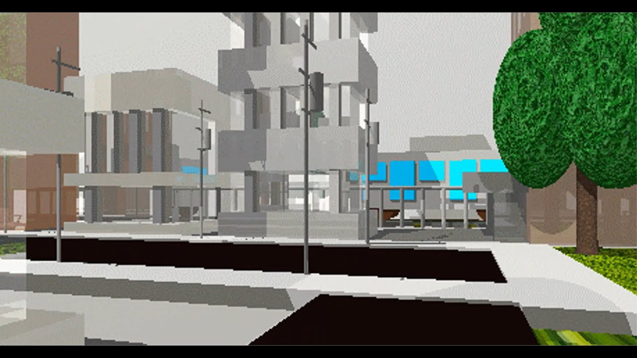 POV-Ray作品（机の上の街） / Computer Graphics Animation - YouTube